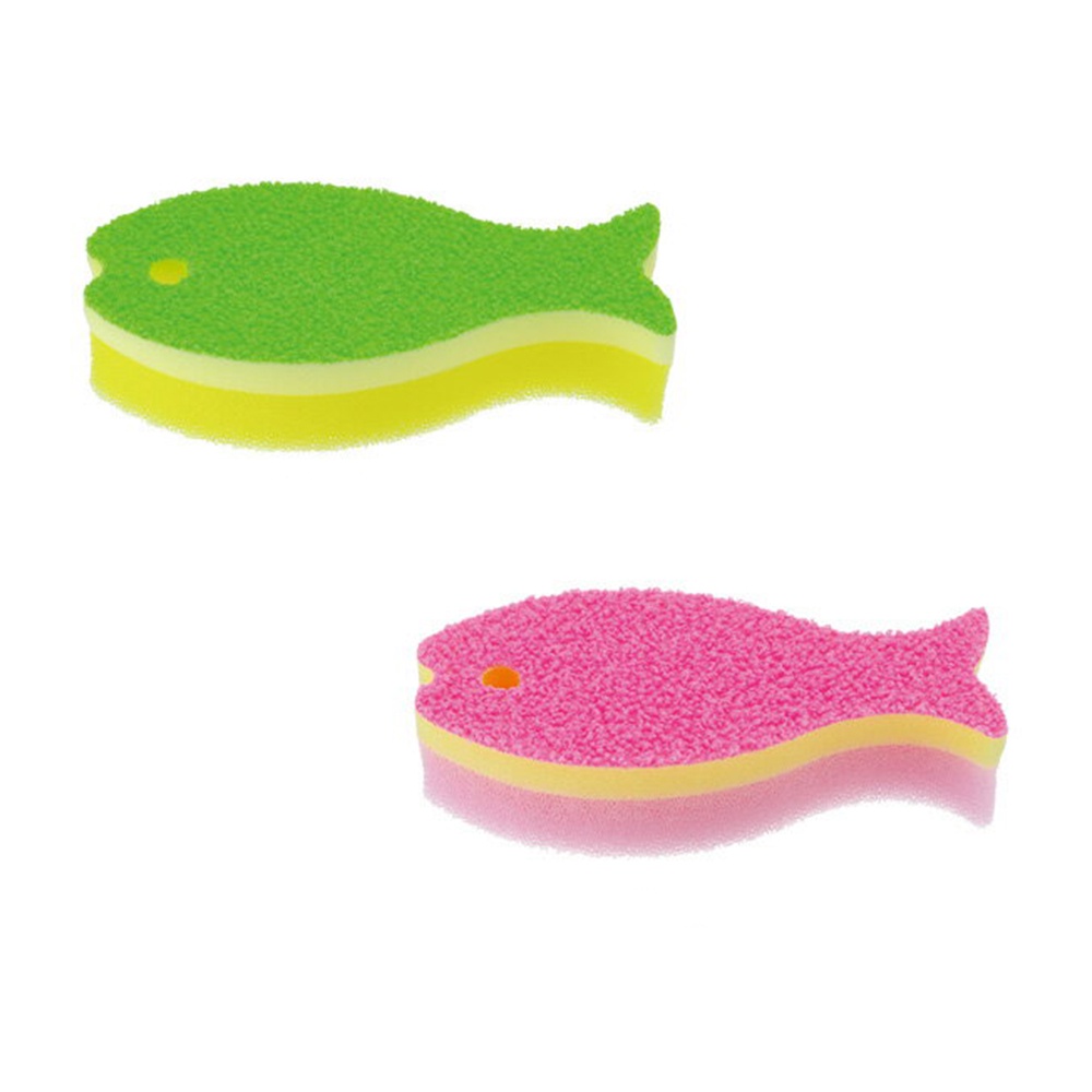 【MARNA】軟硬雙面清潔海棉 小魚 (日本進口台灣現貨) 清潔去汙 菜瓜布 海綿擦 | 蝦皮購物