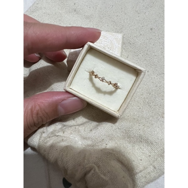 agete nojess 5號 鏤空鑲鑽尾戒 10k | 蝦皮購物