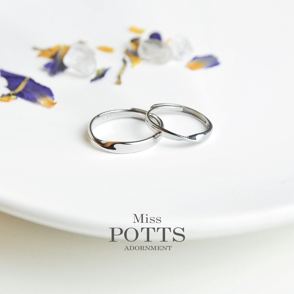 MissPotts 現貨｜Möbius 莫比烏斯對戒 可加持 S925純銀戒指 純銀飾品 情侶對戒 簡約線條 可調式戒圍 | 蝦皮購物