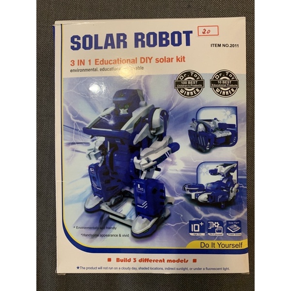 SOLAR ROBOT 3 in 1 Educational DIY solar kit 益智 太陽能 機器人 組裝玩具 | 蝦皮購物