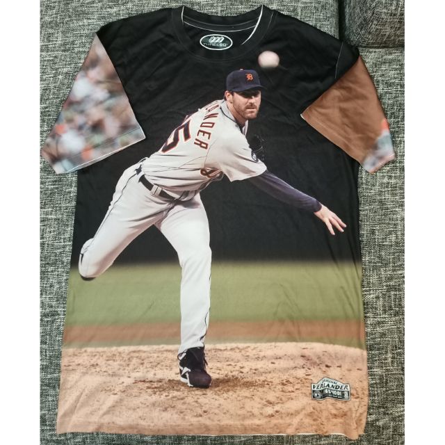 95%new Justin Verlander 老虎王 相片T-shirt size L | 蝦皮購物