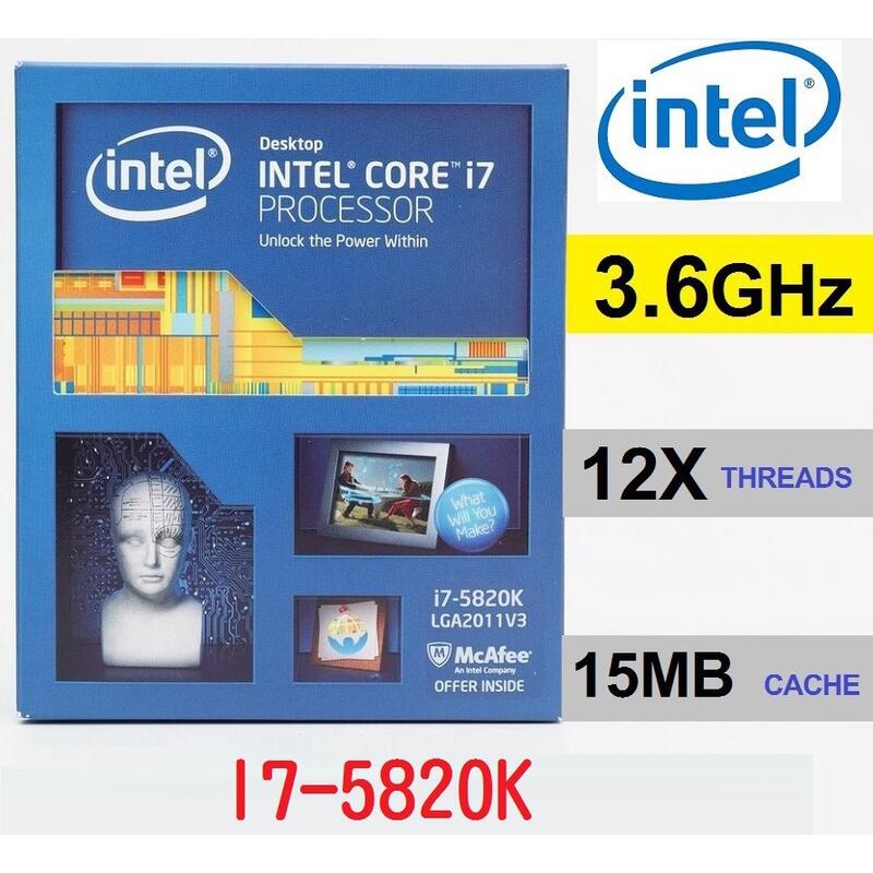 【現貨出清】INTEL I7-5820K 正式版 6C12T 15M 不鎖頻 X99 LGA2011-3 | 蝦皮購物