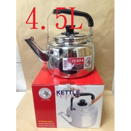 斑馬牌 A型 特厚 笛音 開水壺 4.5L 304不鏽鋼 茶壺 笛音壺 4L 5L 尖口 煮水壺 不銹鋼 [老王五金] | 蝦皮購物