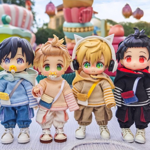 《絕版現貨》【風閣】秋天套裝-ob11/黏土人/gcs/12分娃/娃褲/娃衣/褲子/秋裝/兜帽/娃服/帽子/毛衣/套裝 | 蝦皮購物