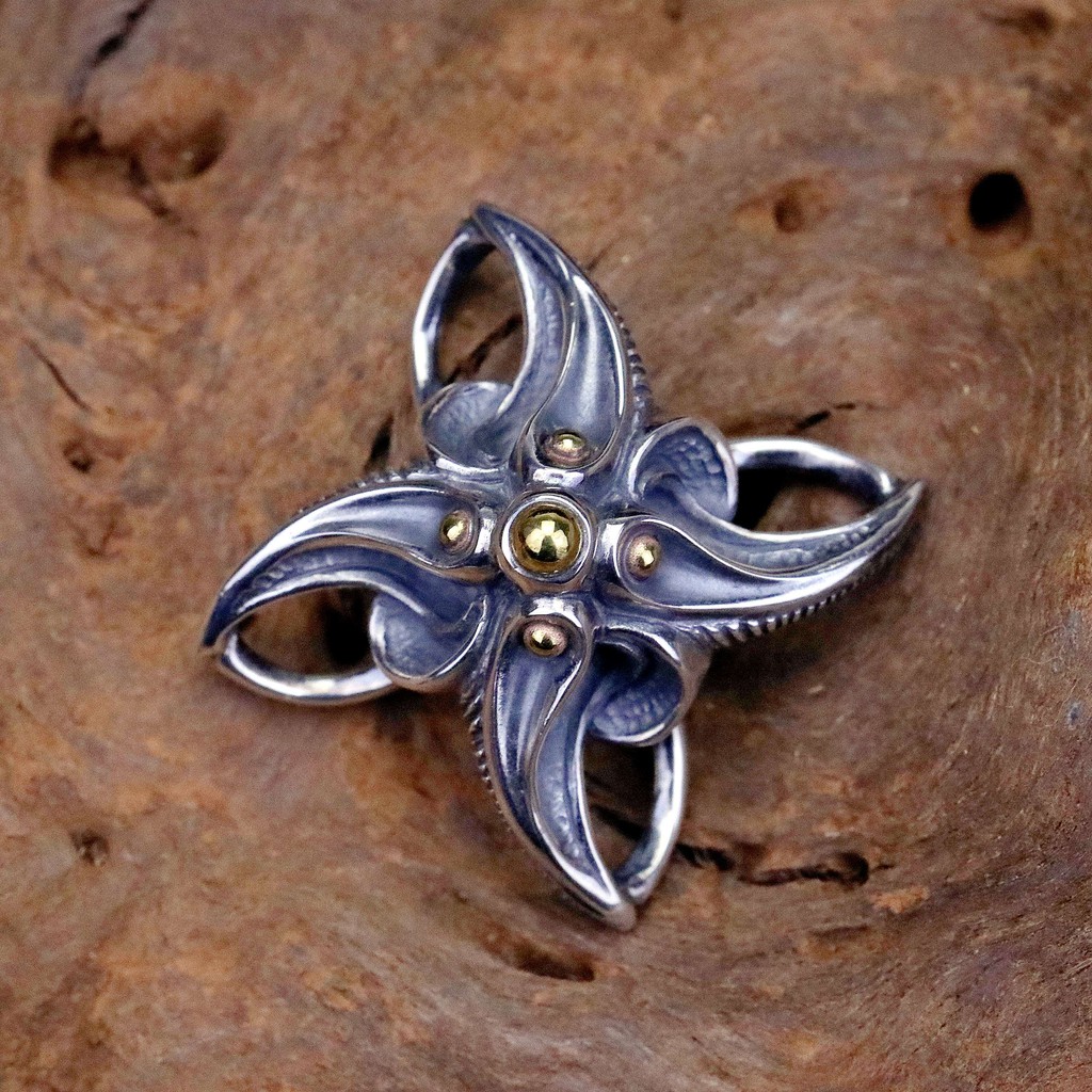 【Silver Monsters】日本匠級 曲線異形 Ability Normal 原創設計 手裡劍形 墜飾 吊墜 | 蝦皮購物