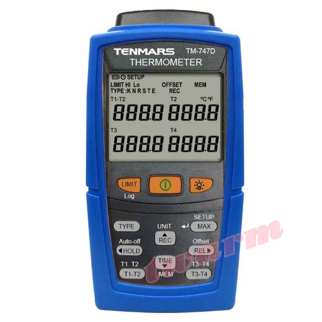 （新版）TENMARS 世駿電子：TM-747D 數字溫度錶 K/J/T/E/R/S/N 型熱電耦 (記憶式) | 蝦皮購物