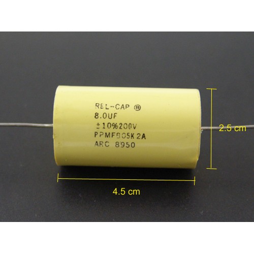 「音響零件」 REL-CAP 8uF/200V 電容 優惠 滿額免運 | 蝦皮購物