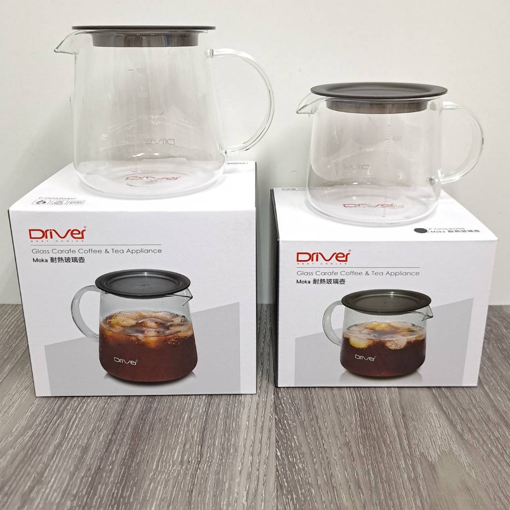 歐拉拉-Driver Moka 耐熱玻璃壺400ml 600ml 咖啡壺 | 蝦皮購物