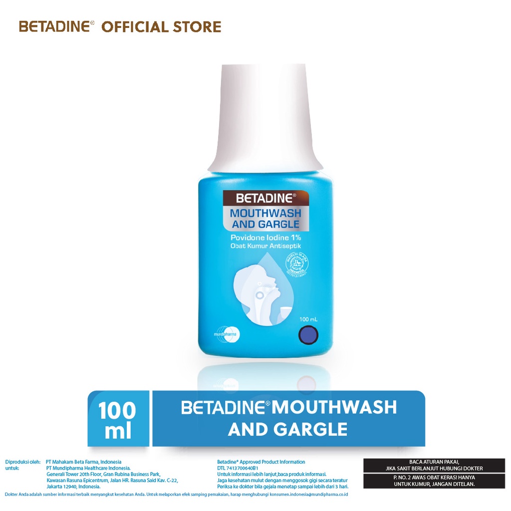 Betadine Mouthwash & Gargle 100ml - Obat Kumur Antiseptik | 蝦皮購物