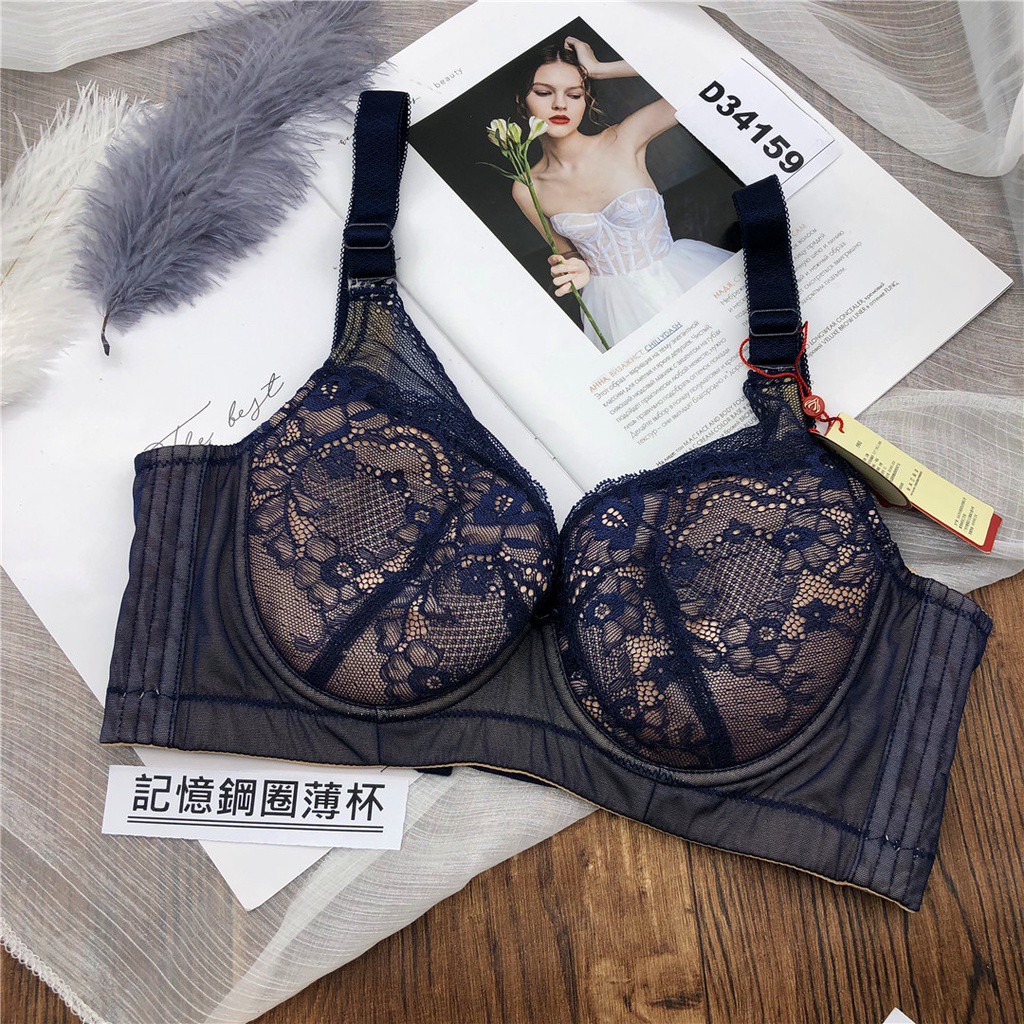 @99bra D34159 尺寸34D 75D 記憶鋼圈 氣質黑蕾絲 調整型內衣 機能型內衣 大碼內衣 | 蝦皮購物