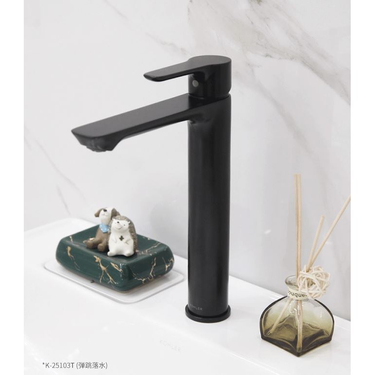 《E&J網》美國 KOHLER 面盆龍頭 K-25103T-4F-2BL 單槍中高面盆龍頭 黑 高品質 詢問另有優惠 | 蝦皮購物