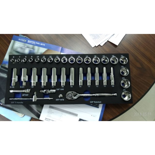 (新到貨)航太~超跑級保修用手工具~美國名牌Blue-Point (BPS11A)3/8"快拆雙向棘輪扳手36件組 | 蝦皮購物