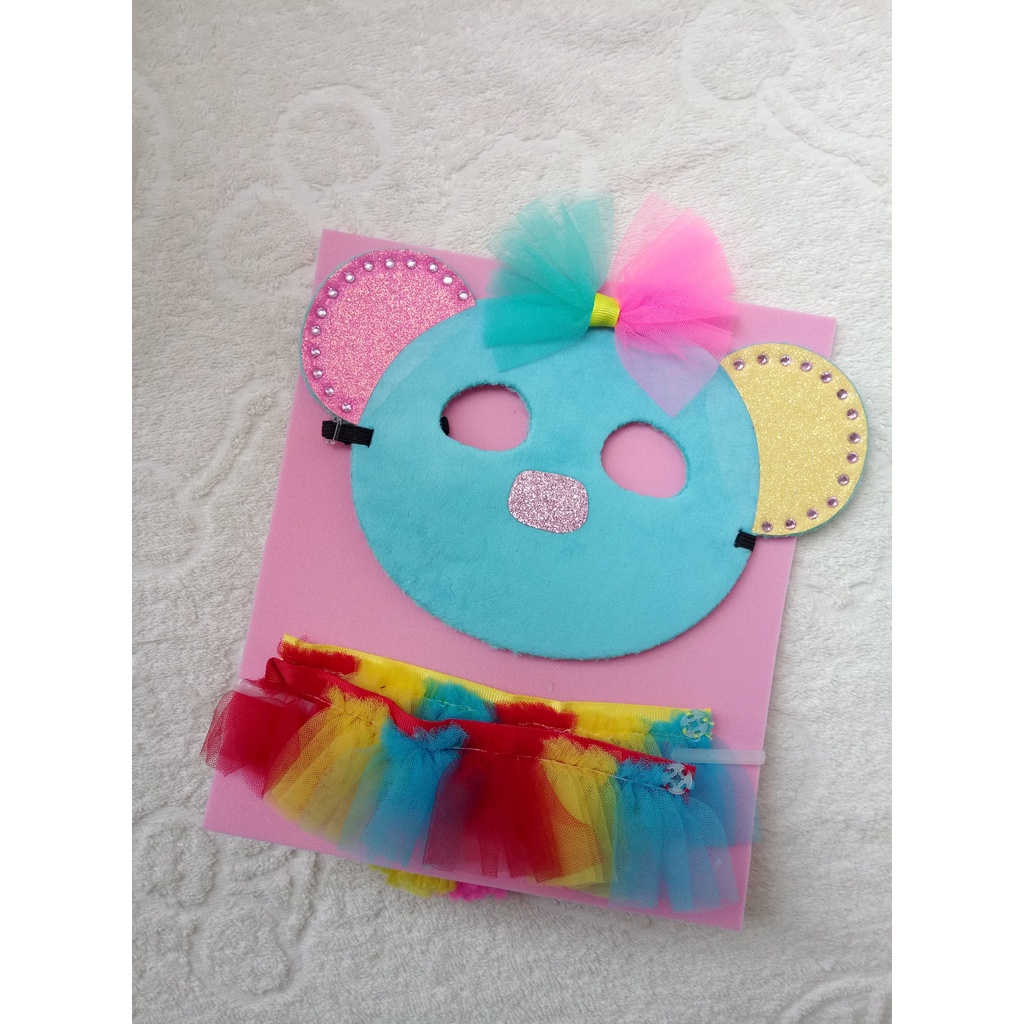 全新 why and 1/2 普普熊 面具 萬聖節 造型 變裝 | 蝦皮購物