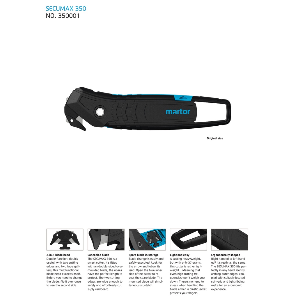 🇩🇪MARTOR 德國安全刀具 SECUMAX 350 ~ 現貨在台 『本體含2組替換刀片 3550』- 各型號歡迎詢問 | 蝦皮購物