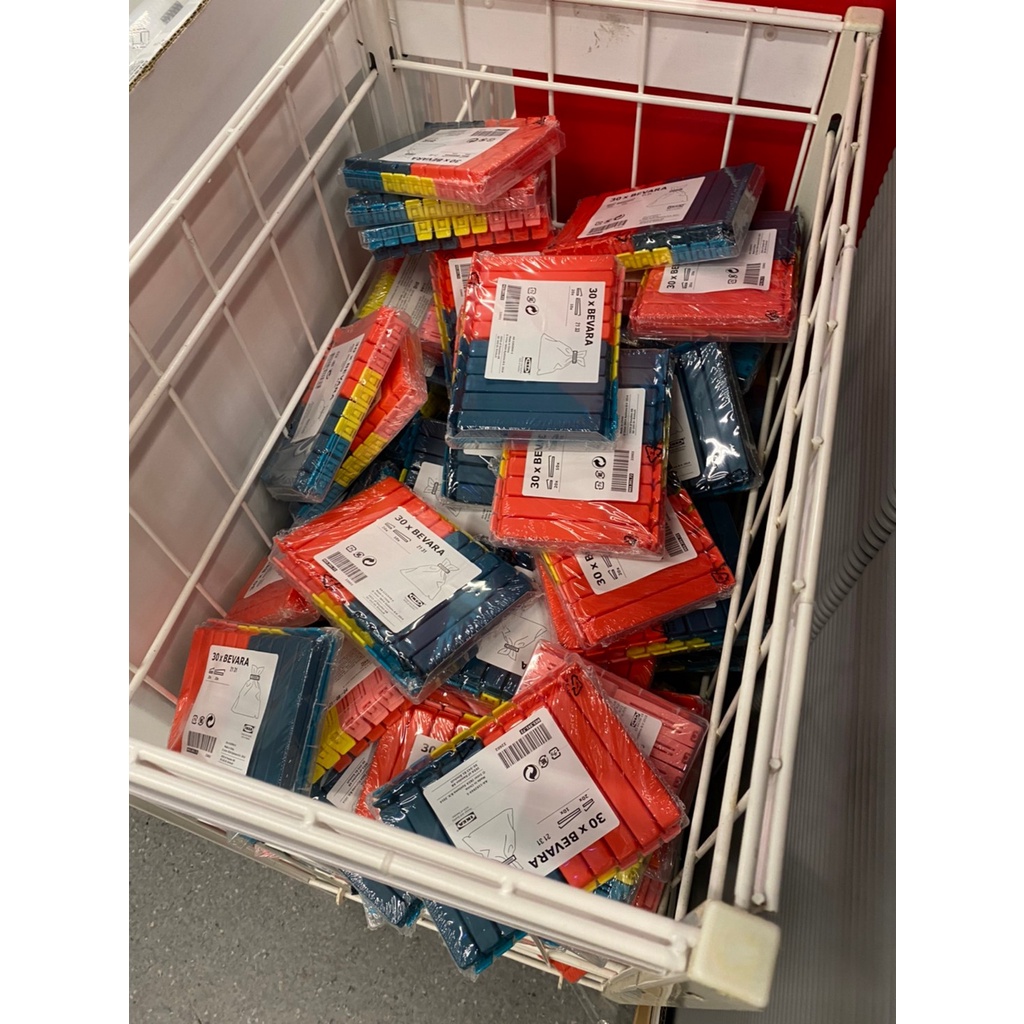IKEA BEVARA 袋子封口夾 30件組/26入/6入 | 蝦皮購物