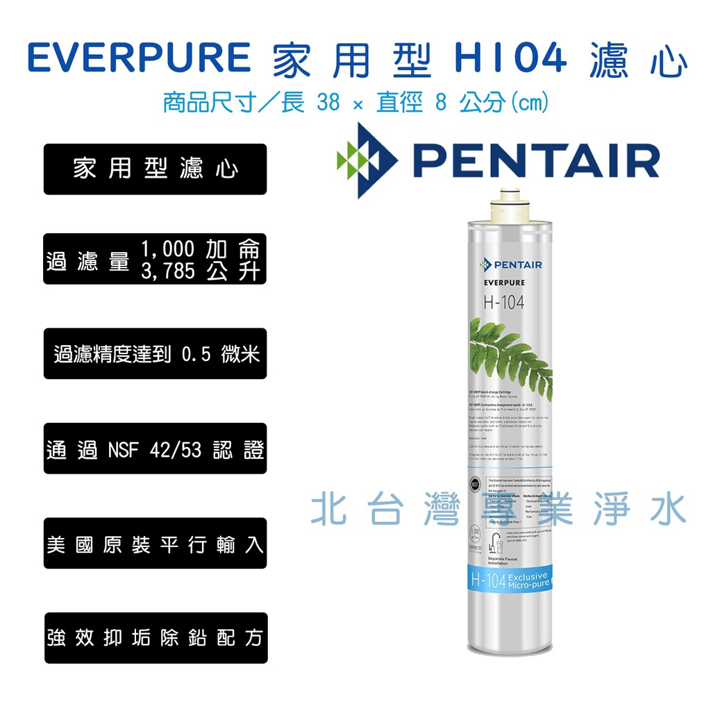 EVERPURE H-104 H104 多了抑制水垢及除鉛 可代替 S100 S104 另有 BH2 4HL | 蝦皮購物