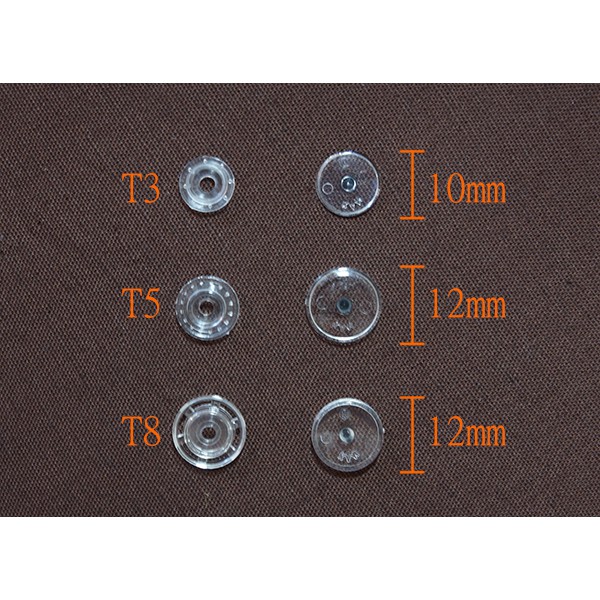 KAM 華聯 透明四合扣 T3/T5/T8 (一份10套) | 蝦皮購物