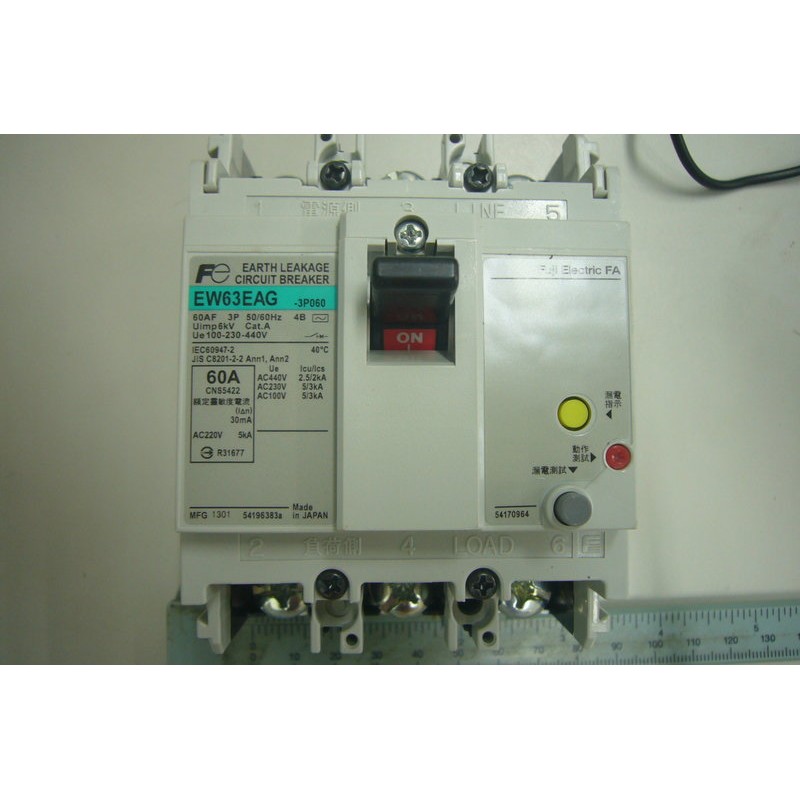 富士 漏電斷路器 ELCB EW50EAG 3P5A 3P30A 3P50A 5~50A /EW63EAG 3P60A. | 蝦皮購物