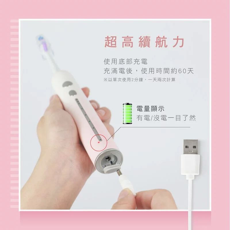 【原廠現貨免運】KINYO 漸層音波電動牙刷 ETB-820【附2支替換刷頭】IPX7級全機防水 | 蝦皮購物