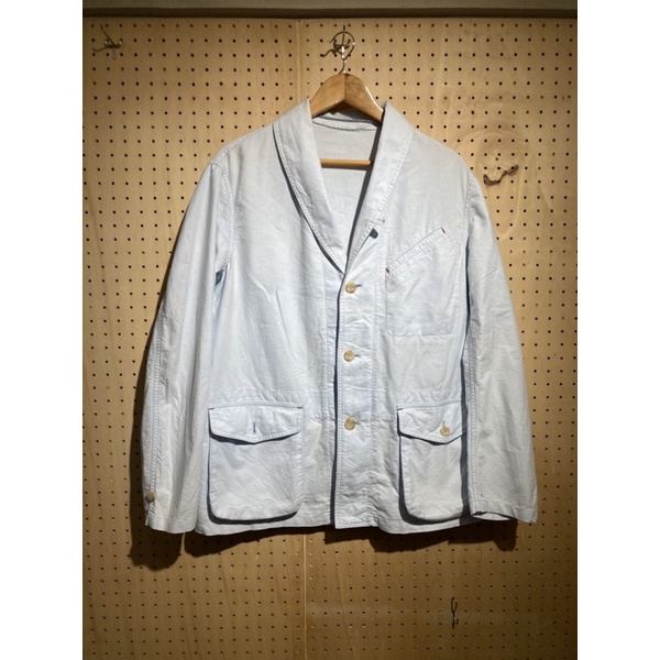 AVON HOUSE SHAWL COLLAR COTTON JACKET 夾克 新月領 夾克外套 棉 水藍色 | 蝦皮購物