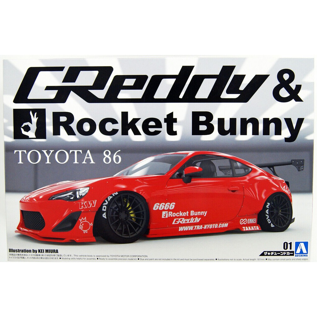 AOSHIMA 青島社 1/24 TOYOTA 86 GREDDY & ROCKET BUNNY VOLK RACING | 蝦皮購物