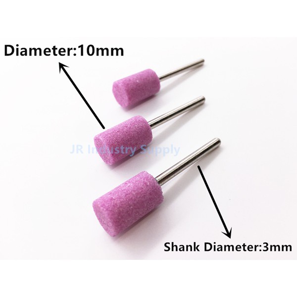 【台灣出貨】五金批發3mm柄徑火石仔砂輪10個賣打磨頭電動氣動電鑽玉石工具拋光小電磨頭 | 蝦皮購物