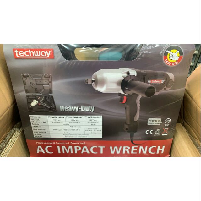 Techway 四分電動板手 IWEA1104V 台灣製 強力型 衝擊板手 套筒板手 | 蝦皮購物