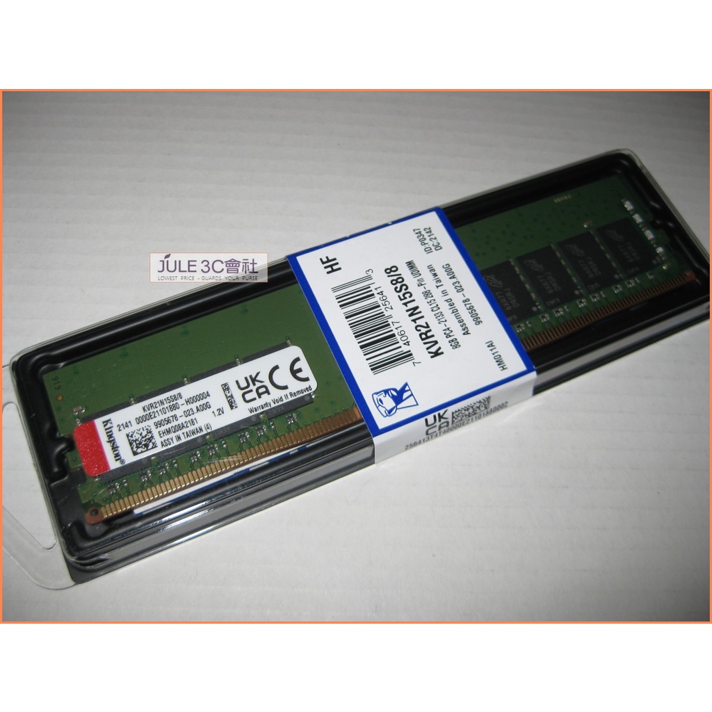 JULE 3C會社-金士頓Kingston DDR4 2133 8G 庫存品/單面/KVR21N15S8/8 記憶體 | 蝦皮購物