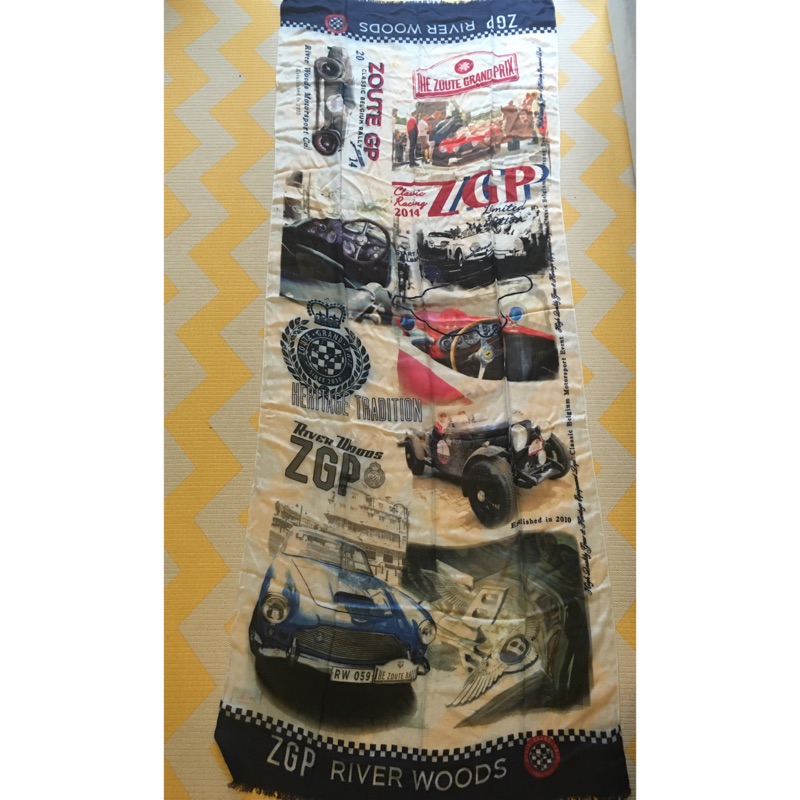 比利時美式品牌ZGP River woods 賽車圍巾絲巾 Riverwoods | 蝦皮購物