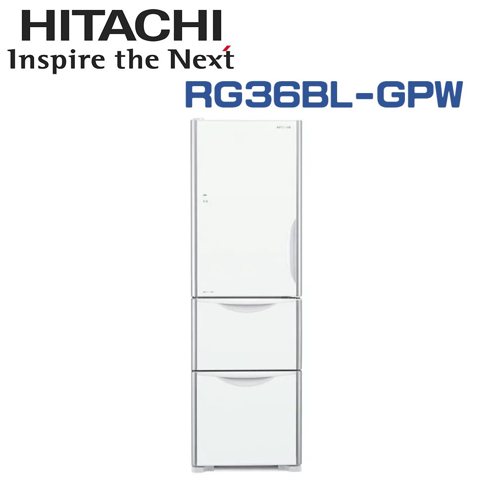 聊聊最便宜 全台配裝 全新未拆箱 RG36BL-GPW【HITACHI日立】331公升 變頻左開三門冰箱 琉璃白 | 蝦皮購物
