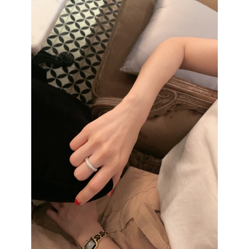 【S&P store】純銀925 扭紋超閃耀戒指(開口)流行 #現貨#香港正生 生日 韓劇 迫降 | 蝦皮購物