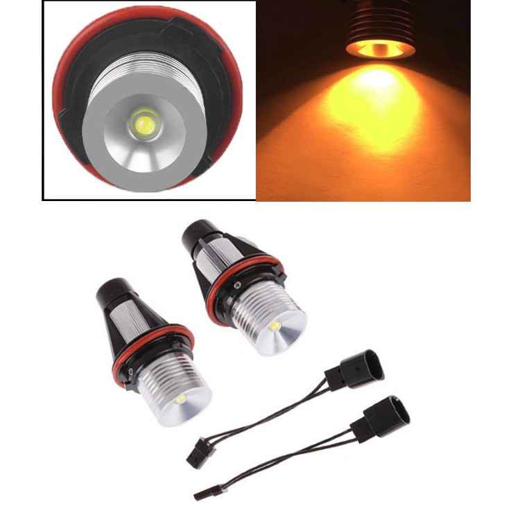 汽車LED天使眼 BMW 黃光6W E39 E53 E60 E61 E65 E83 E87 光圈 DRL 日行燈適用 | 蝦皮購物