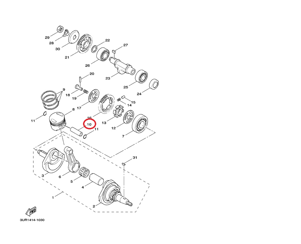 YAMAHA 原廠 愛將 150 跩哥 150 馬車 125 活塞銷 料號：3UH-E1633-00 | 蝦皮購物
