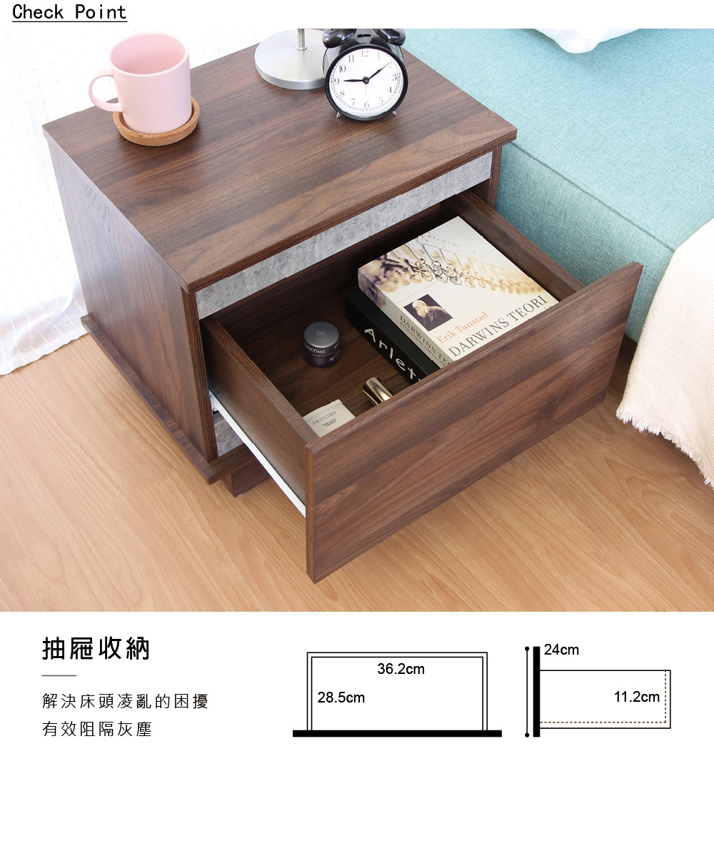 RICHOME 福利品 DR-215 洛桑邊桌邊桌 床頭櫃 茶几 置物櫃 書櫃 抽屜櫃 化妝櫃 | 蝦皮購物