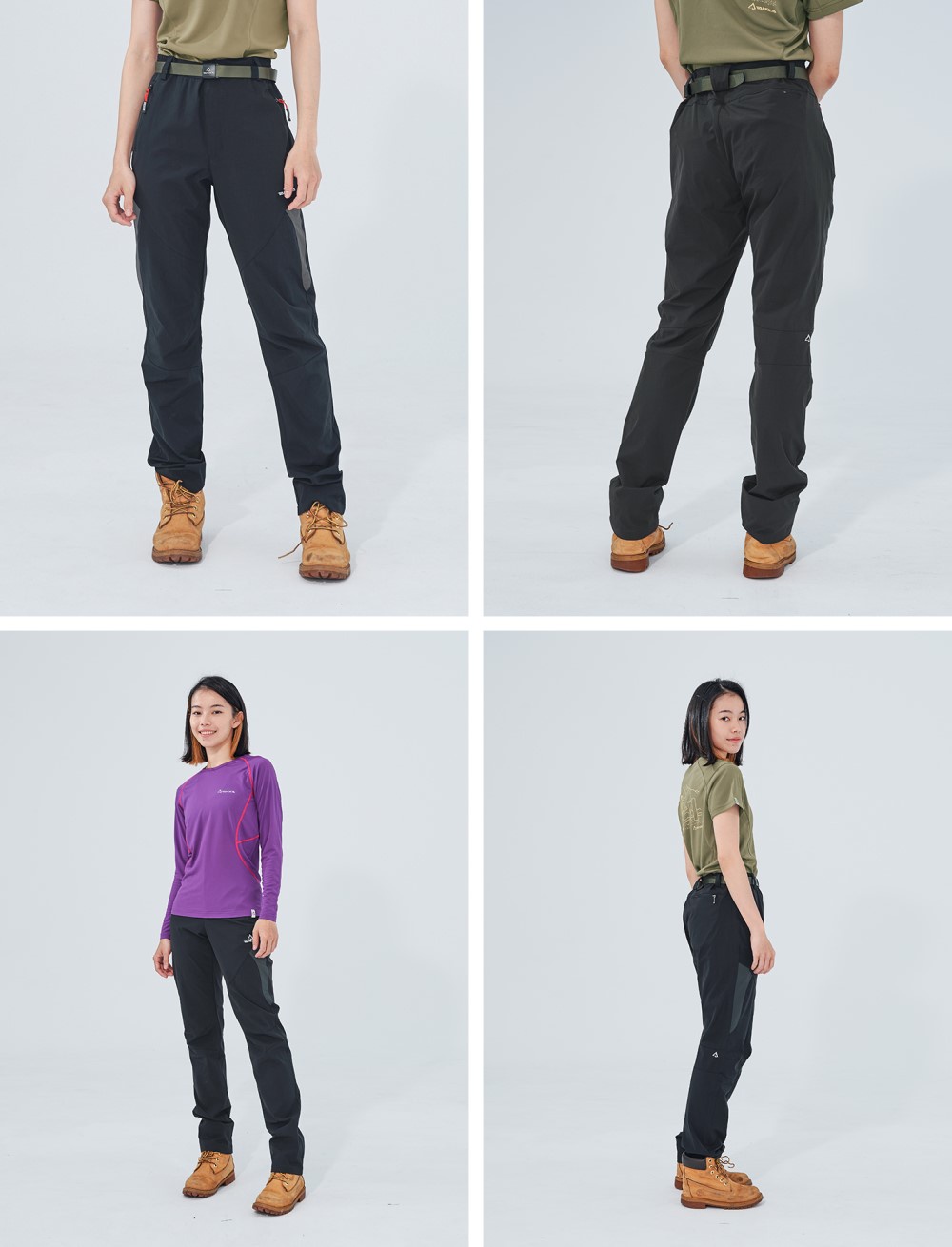 Opo 輕量彈性吸濕排汗速乾長褲 女款 黑色 | 蝦皮購物