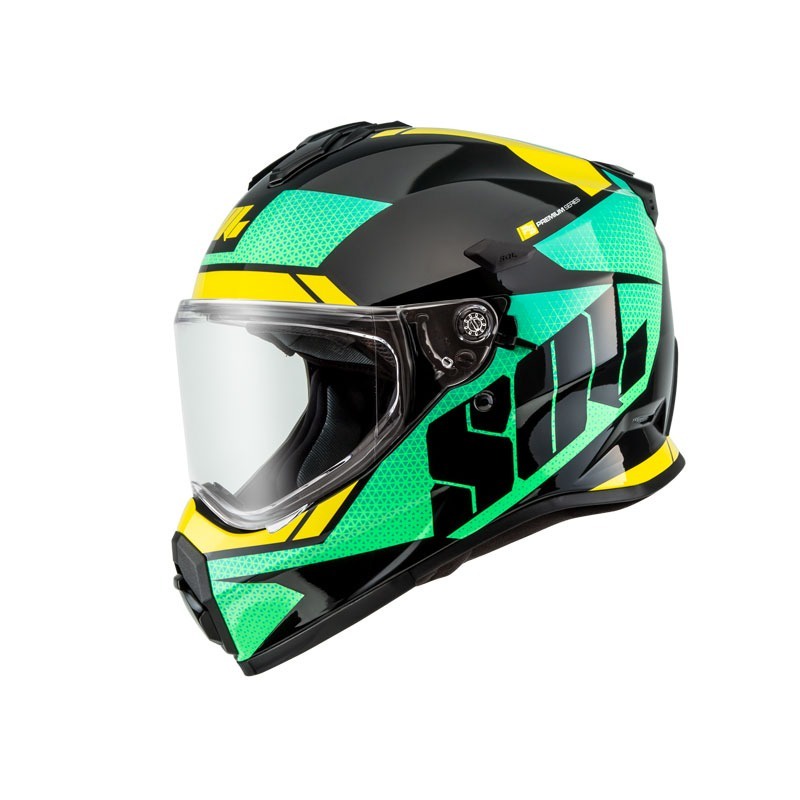 【SOL Helmets】SS-2P複合式安全帽 (太空漫遊_黑/綠) 帽舌需另加購｜ SOL安全帽官方商城 | 蝦皮購物