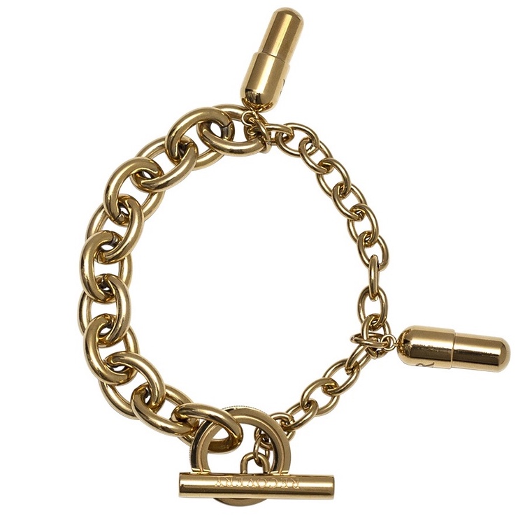 (Wings Select) Recovery REUSE 膠囊殼手鍊 亮金色 設計 鋼鍊 個性 簡約 穿搭 搭配 配件 | 蝦皮購物