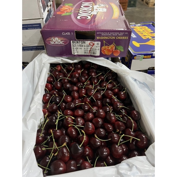 [ME’進口優質水果]🍒產季即將結束🔚美國華盛頓·櫻桃Cherry🍒｜5公斤原裝箱｜8R、8.5R、9R、9.5R | 蝦皮購物