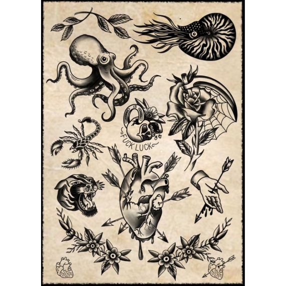 FM tattoo 老美式紋身 old school （可線上報價） | 蝦皮購物