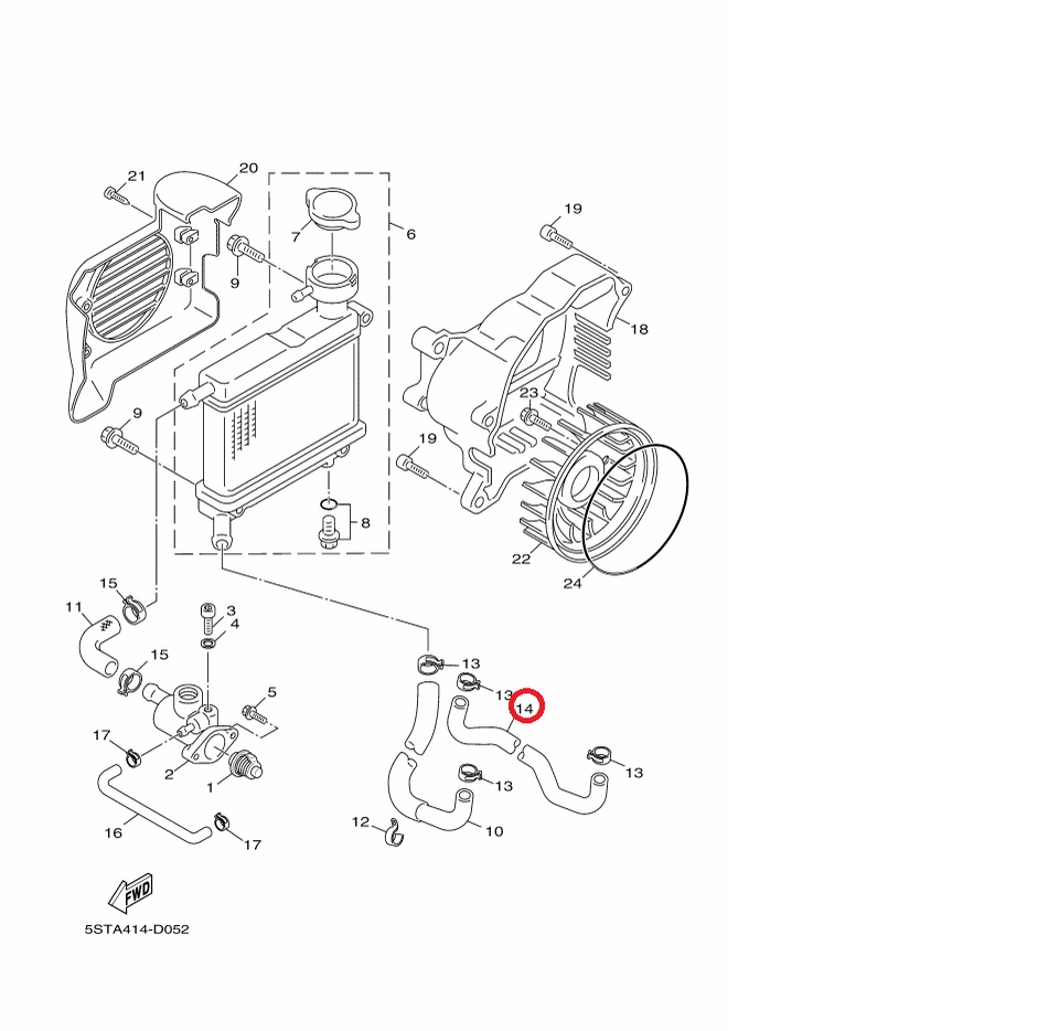 YAMAHA 原廠 新 VINO 歡喜50(水冷) 管7 水箱管 料號：5ST-E2477-00 | 蝦皮購物
