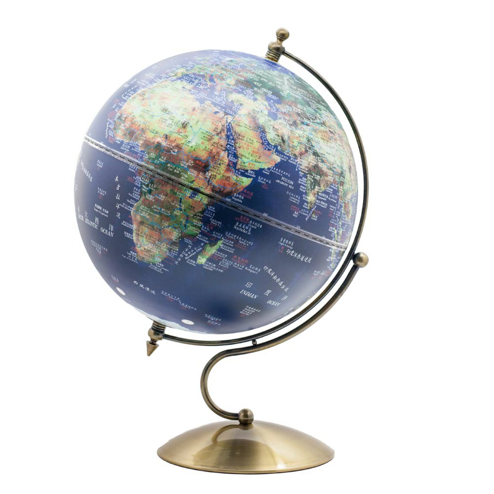 【SkyGlobe】12吋衛星邑森S古銅底座地球儀(中英文對照)《屋外生活》繁體中文 台灣製 | 蝦皮購物