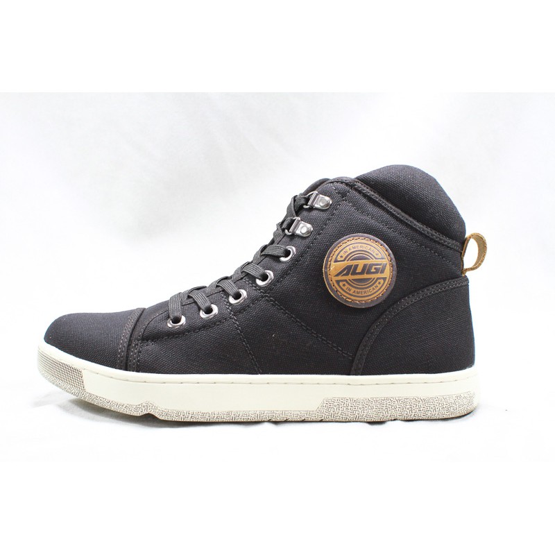 。摩崎屋。AUGI AU5 Urban 黑色 - 帆布 休閒車靴 拉鍊式穿脫 騎士車靴 | 蝦皮購物