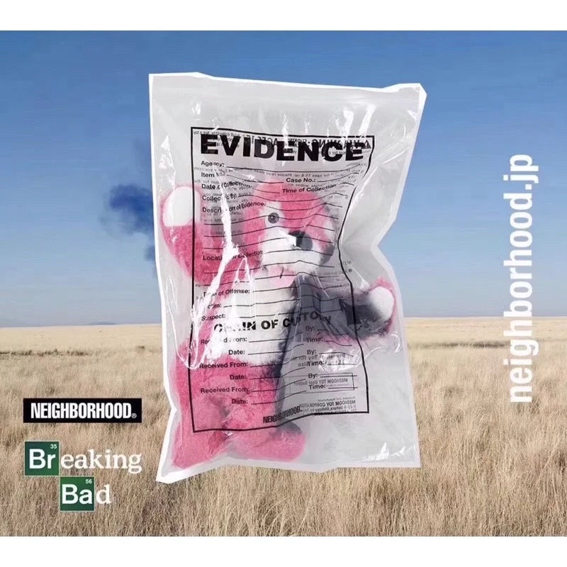 （售出）絕命毒師 Breaking Bad x Neighbor hood聯名 粉紅色泰迪熊 | 蝦皮購物