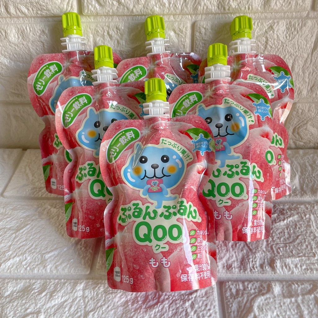 【賽凡絲】日本進口食品-Qoo果汁凍飲 原汁含有率40% 紅葡萄/青葡萄/蘋果/柑橘/白桃 125g | 蝦皮購物