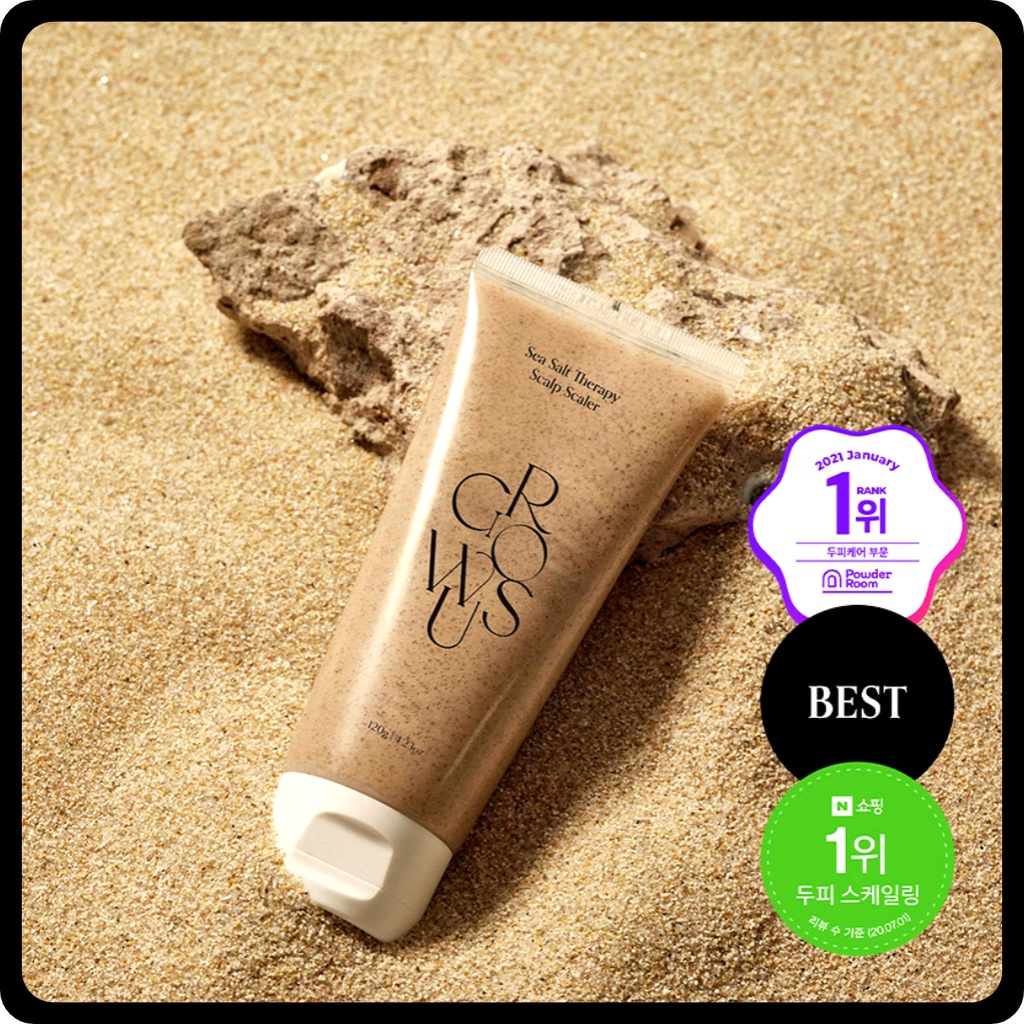 🔥現貨🔥[GrowUs] Sea salt therapy scalp scaler/頭皮洗牙器 /120g,250g | 蝦皮購物