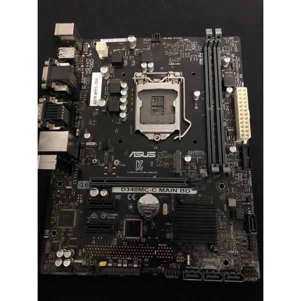 二手良品，ASUS華碩D340MC-C MAIN BD/DDR4/主機板，附擋板，本商品都經過上機測試一天 | 蝦皮購物