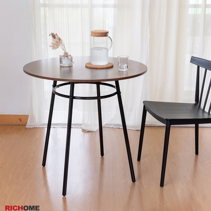 RICHOME 丹麥簡約茶几(鐵管腳)(直徑80CM)-2色 圓桌 茶几 餐桌 會議桌 工作桌 TA360 | 蝦皮購物