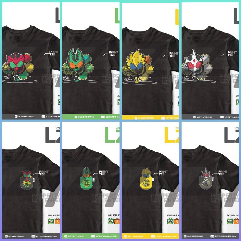 假面騎士 OOO T-SHIRT 1 設計由 LZY | 蝦皮購物