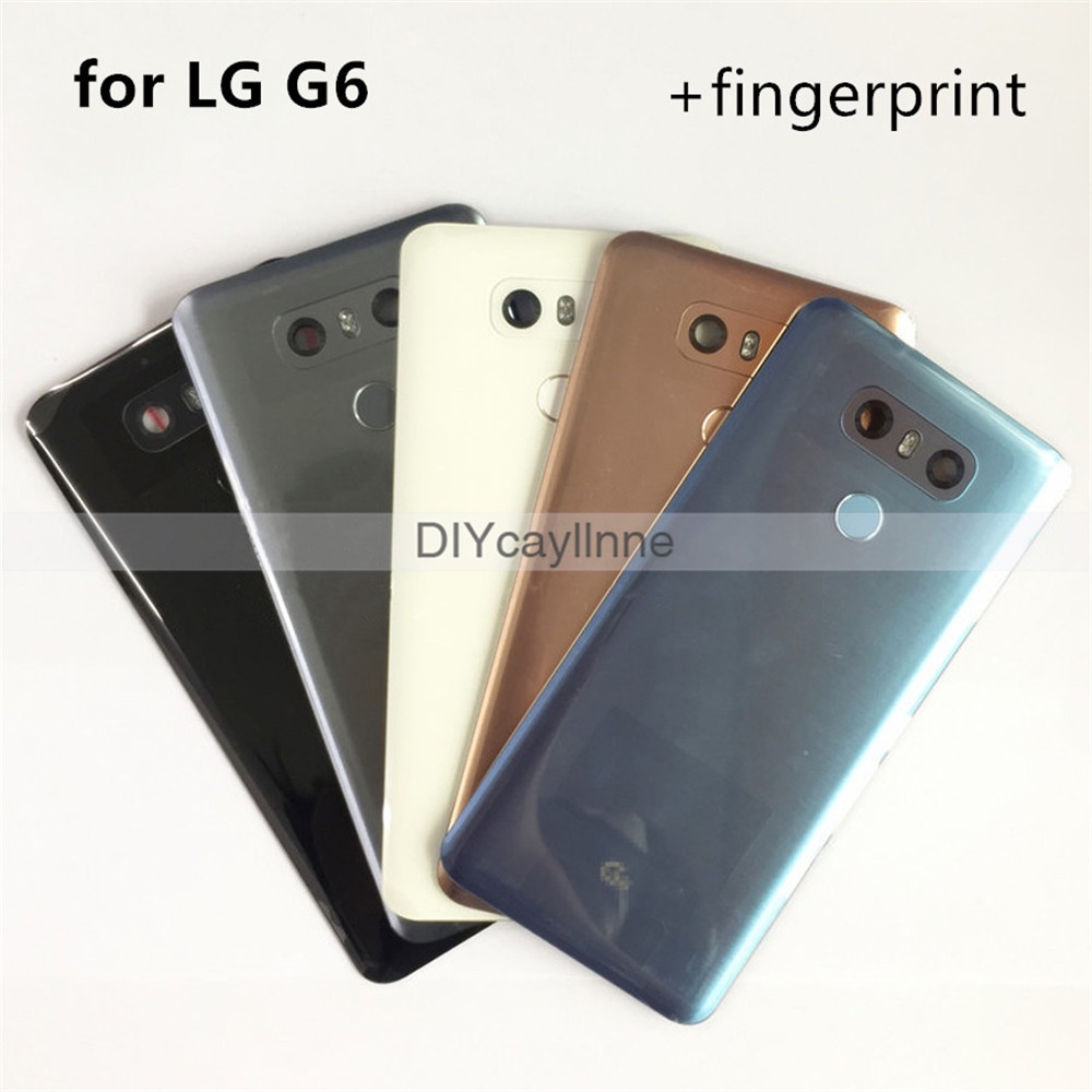 適用於Lg G6 G6 + 後蓋電池門後殼, 帶指紋觸摸 ID 相機鏡頭膠帶的玻璃後蓋 | 蝦皮購物