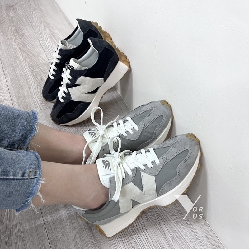 -Yours- New Balance 327 焦糖底 灰綠 麂皮 淺灰 米白 MS327KA1 MS327KB1 | 蝦皮購物